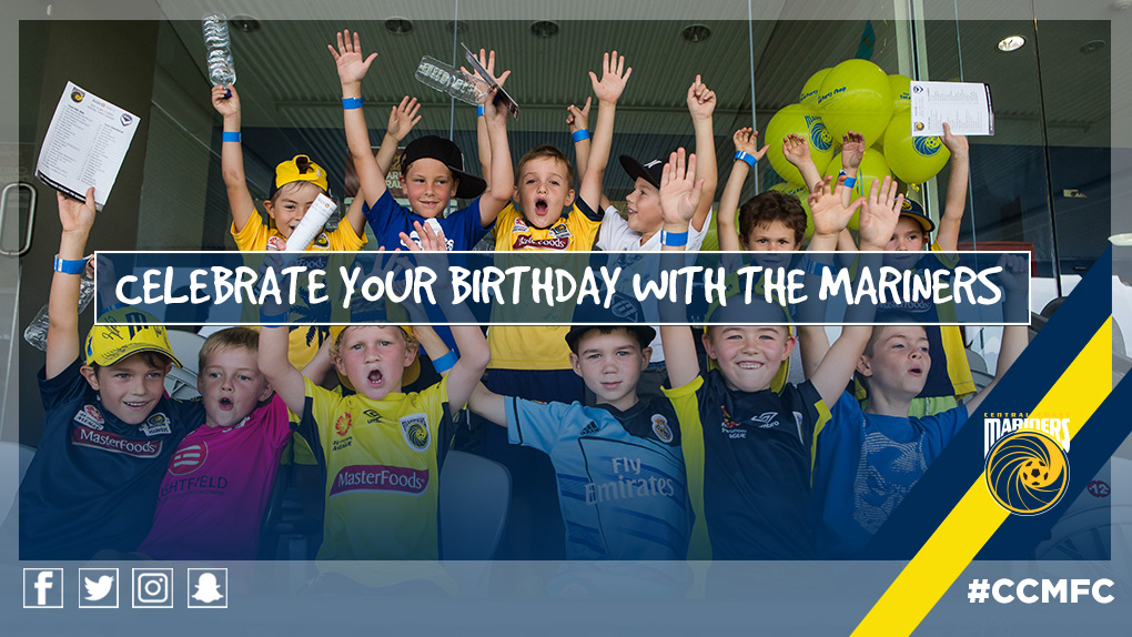 Bookings are OPEN for Mariners Birthday Parties! - Central Coast Mariners