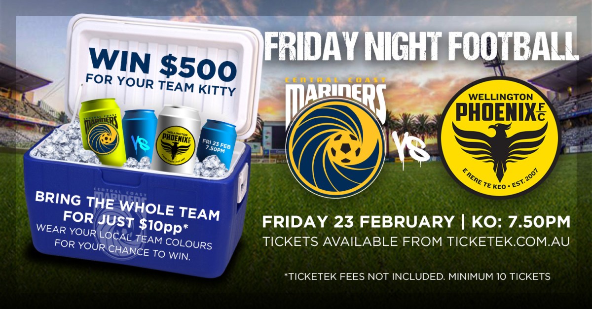 Team Tickets: Earn $500 for your team kitty - Central Coast Mariners