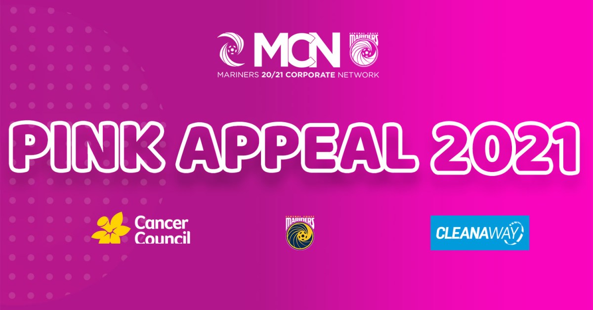 Pink Appeal to kick off fundraising on Tuesday! - Central Coast Mariners