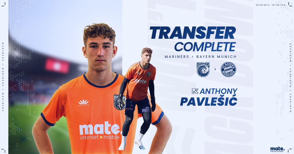 Central Coast Mariners agree transfer of Anthony Pavlešić to Bayern ...