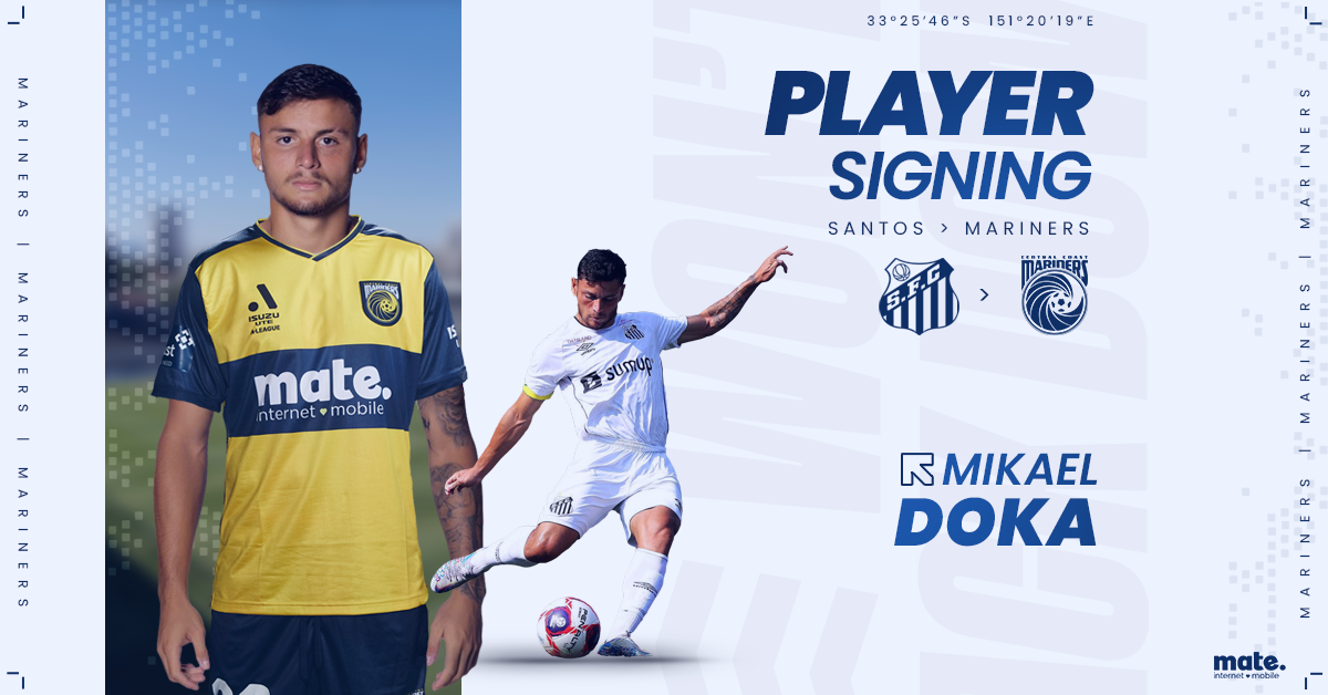 Mariners sign versatile Brazilian Mikael Doka - Central Coast Mariners